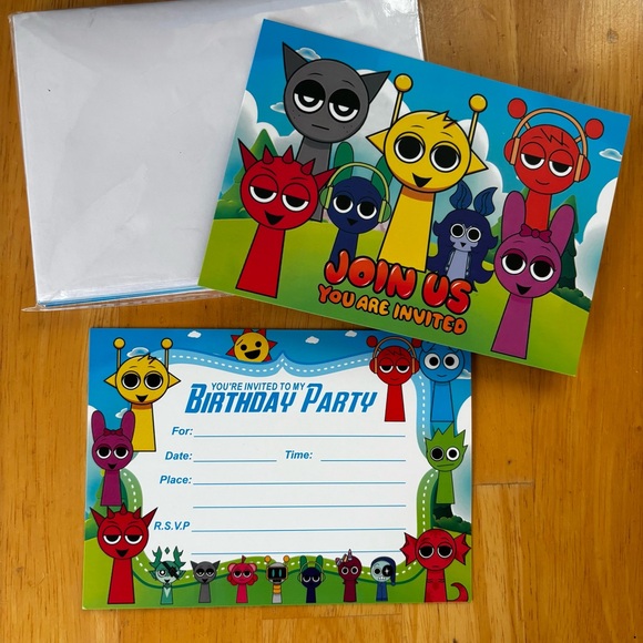 Party Supplies | New Sprunki Birthday Invitations | Poshmark